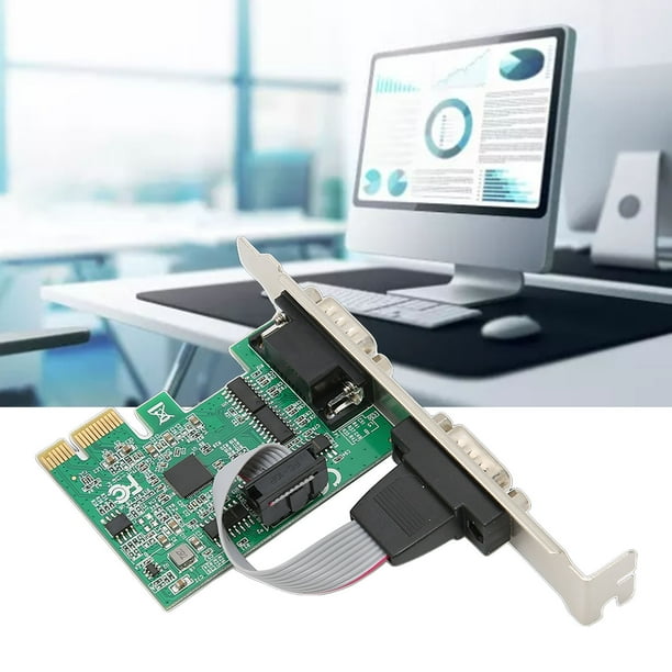 PCI-E Serial Card, 2 Port PCI Express RS232 Serial Adapter Card, PCI Express X1 To DB9 COM RS232 ...