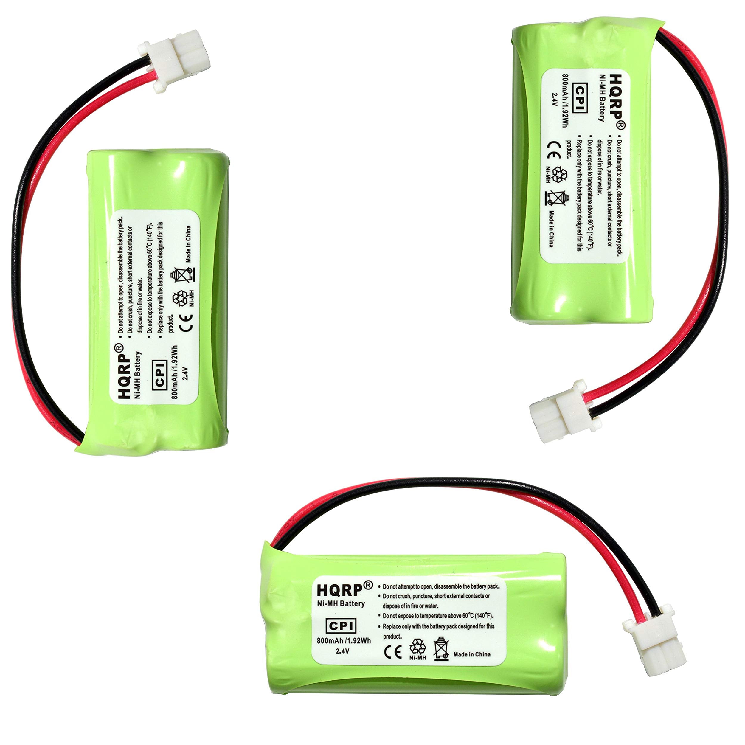 HQRP Phone Battery 3-Pack for VTech CS6124 CS6114 CS6114-11 CS6114-2 ...