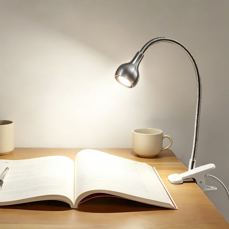Trivibe LED Clip On Desk Lamp With Flexible Gooseneck, USB Powered ...