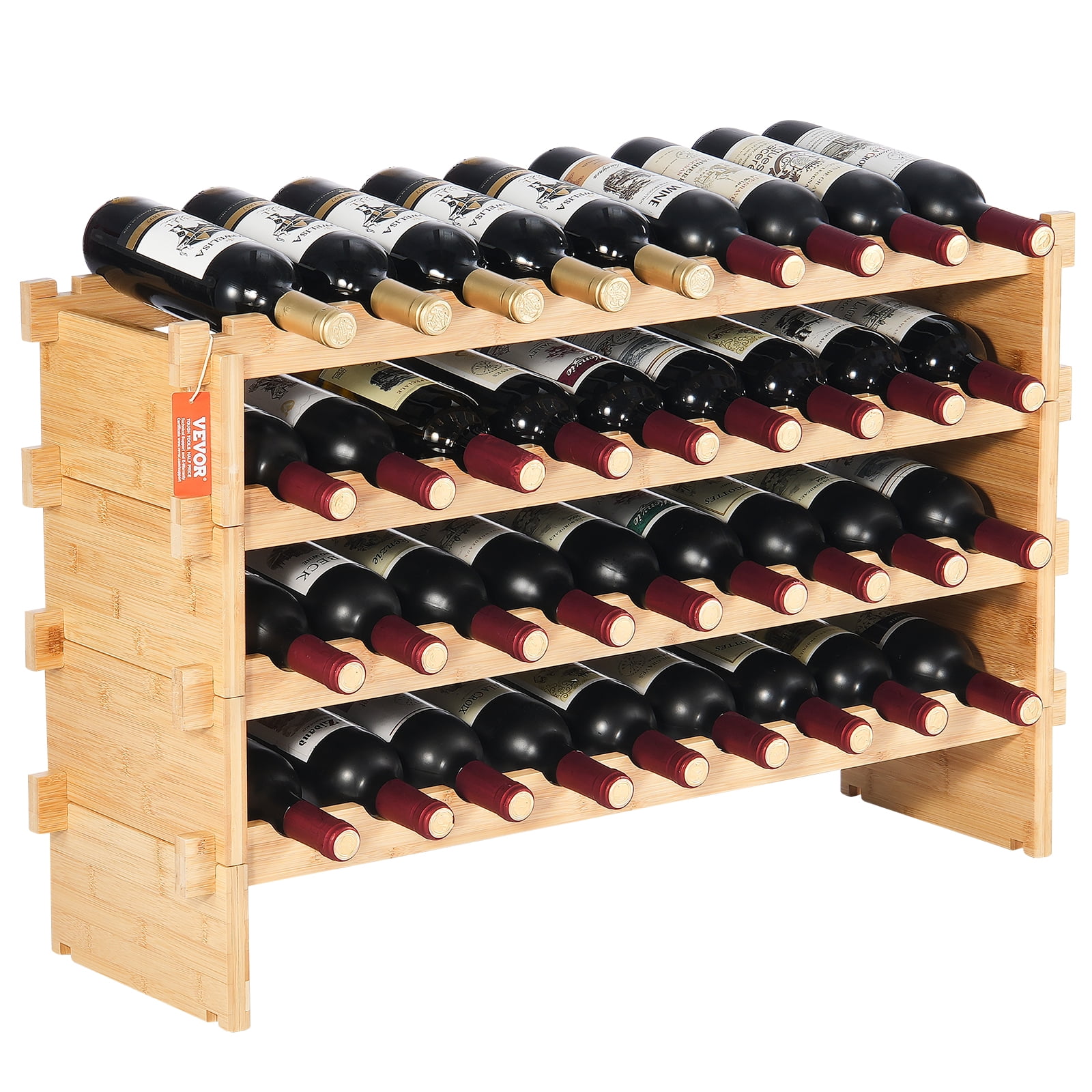 Click here for Vevor 36 Bottle Stackable Modular Wine Rack Bamboo... prices