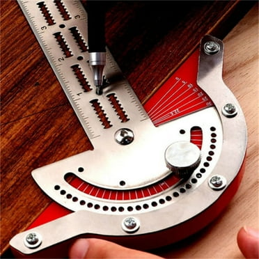 2-in-1 Woodworking T-Square Ruler with Precision Laser-Etched Markings ...