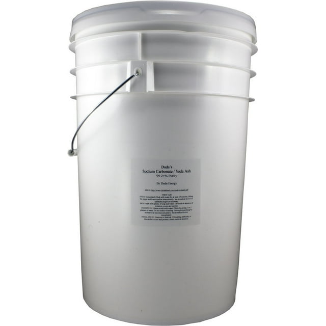 50 lb Pail of Pure Sodium Carbonate Dense Soda Ash Na2CO3 pH Adjust ...