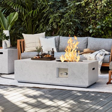 Evita 42" Propane Fire Pits for Outdoor 50,000 BTU Gas Fire Pit Table ...