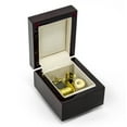 Perfect Little 18 Note Musical Box W. Dark Glossy Wooden Finish ...