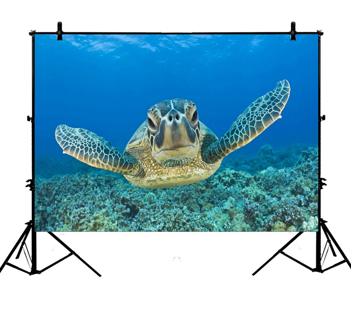 7x5ft Sea Turtle Painting Polyester Photography Backdrop For Studio ...
