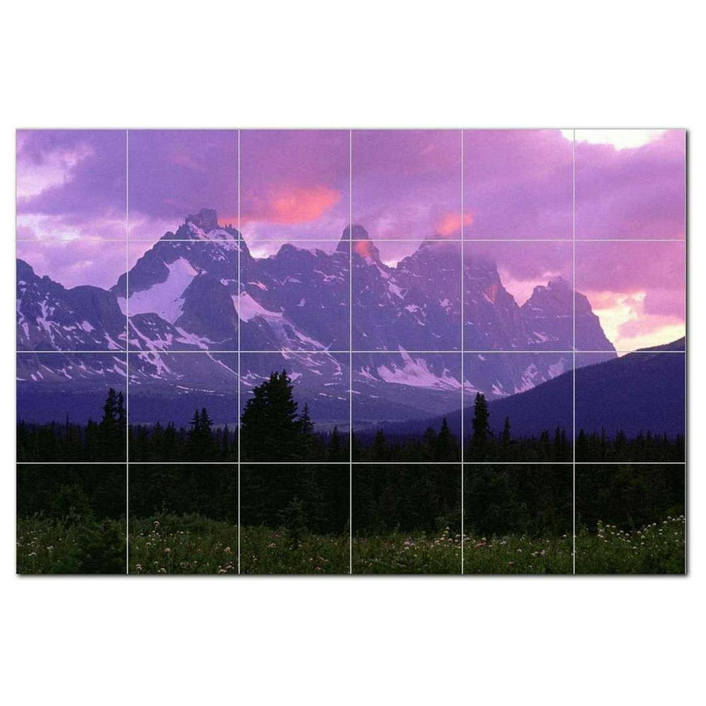 Mountain Photo Ceramic Tile Mural Kitchen Backsplash Bathroom Shower ...