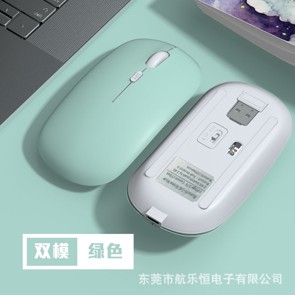 Bluetooth-compatible Mouse Dual Mode Silent Rechargeable Portable ...