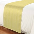 Bed Runner Yellow Stripes Grain Bedding Scarves Soft Decorative Bed ...