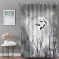 Bathroom Shower Curtain Halloween Full Moon Night Waterproof Shower ...