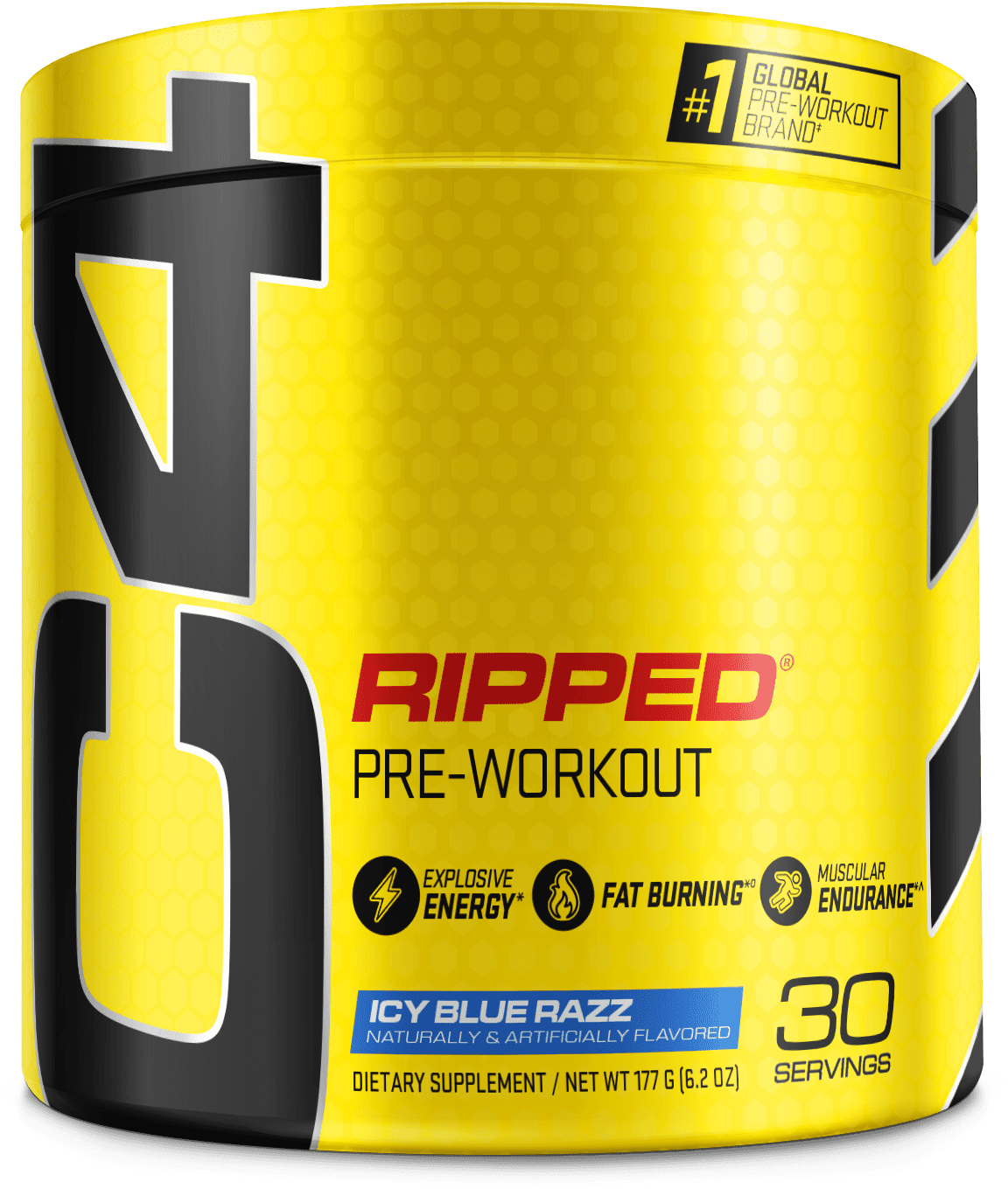 Cellucor C4 Ripped Preworkout Powder + Icy Blue Razz + Fat Burning + 30 ...