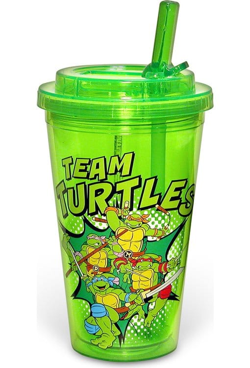 TMNT 16oz Plastic Flip Straw Cold Cup - Walmart.com