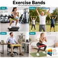 6Pcs Resistance Bands Set - with Figure 8 Band, 5 Elastic Loop Bands ...