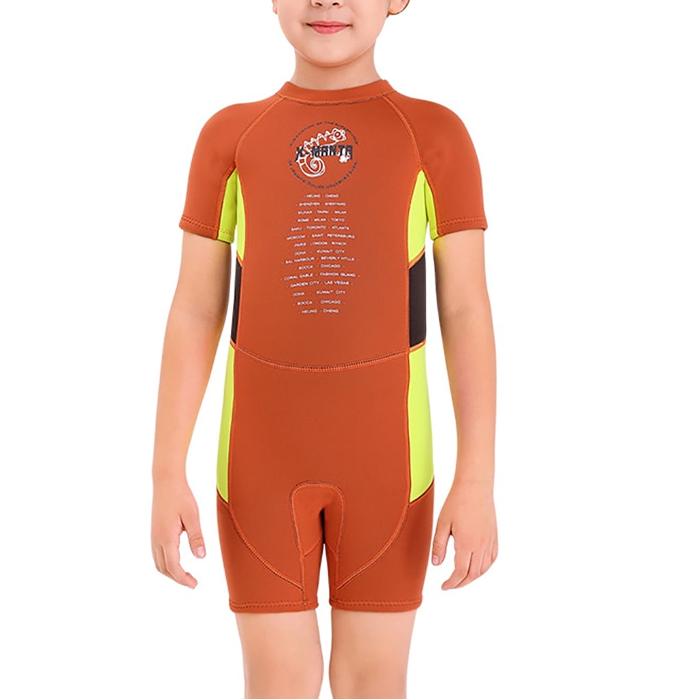 Boys Wetsuits Traje de buceo de una pieza Secado rápido Neopreno Traje ...