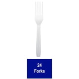 Great Value Disposable Single-Use Forks, White, 24 Count Pack - Walmart.com