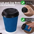 12 oz Insulated Disposable Paper Coffee Cups with Lids, 50 Pack Triple ...