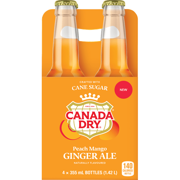 Canada Dry Peach Mango Ginger Ale, 4X355ml - Walmart.ca