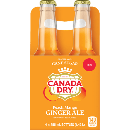 Canada Dry Peach Mango Ginger Ale, 4X355ml - Walmart.ca