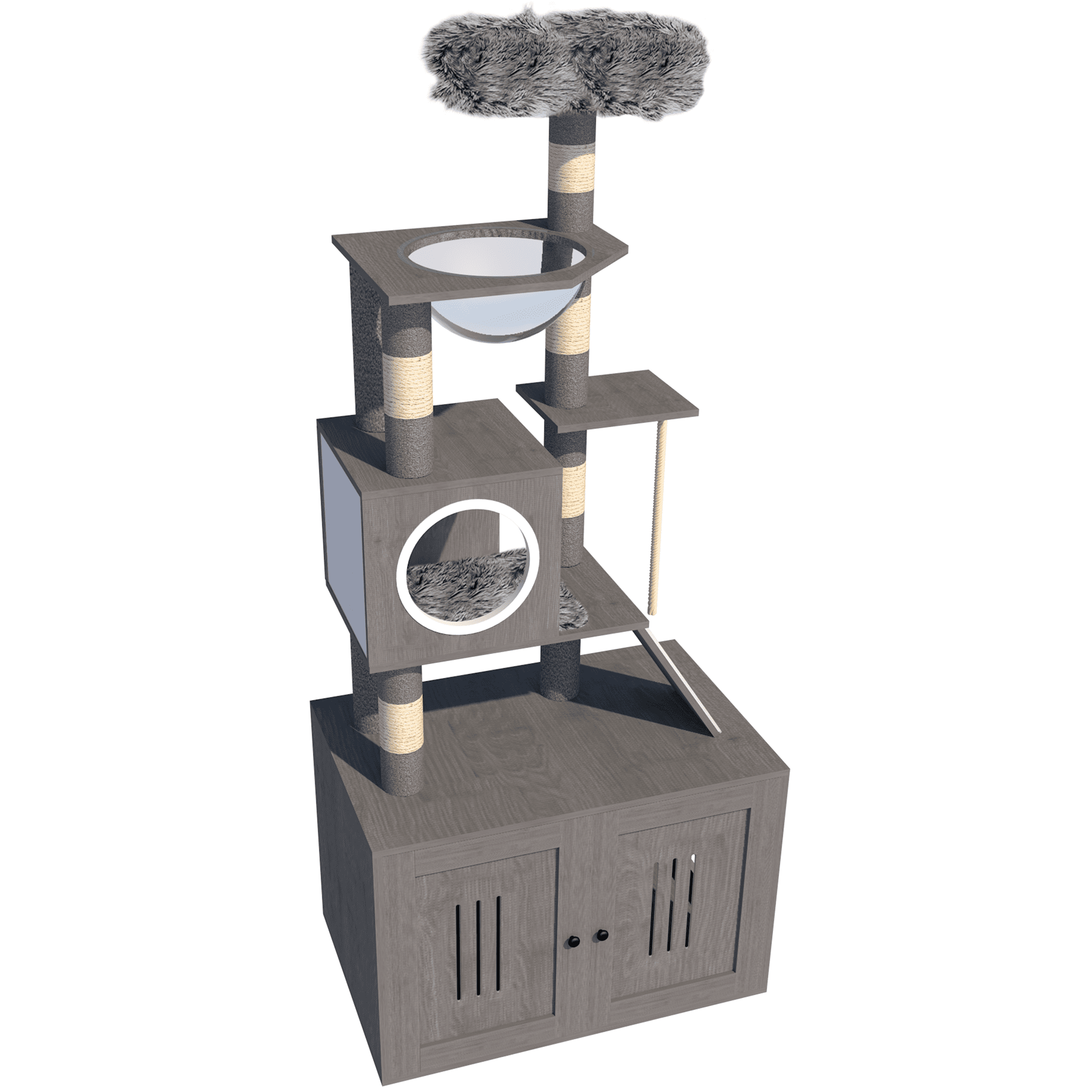 Click here for Cuisinsmart 66.9-Inch Cat Tree Tower With Litter B... prices