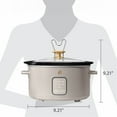 Beautiful 4Qt Slow Cooker with Touch-Activated Display, Porcini Taupe ...