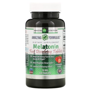 Amazing Formulas Melatonin (Citrus Flavor) 10 Mg 120 Tablets - Walmart.com