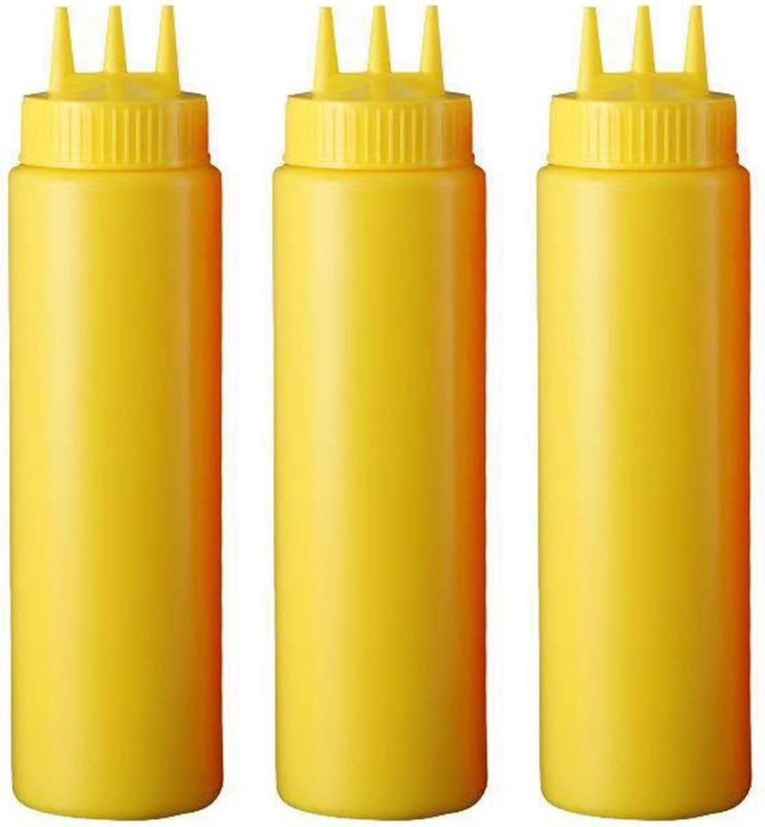 Plastic Three-Hole Squeeze Bottle, Seasoning Bottle, Squeeze Sauce Bottle, Kitchen Oil Bottle ...