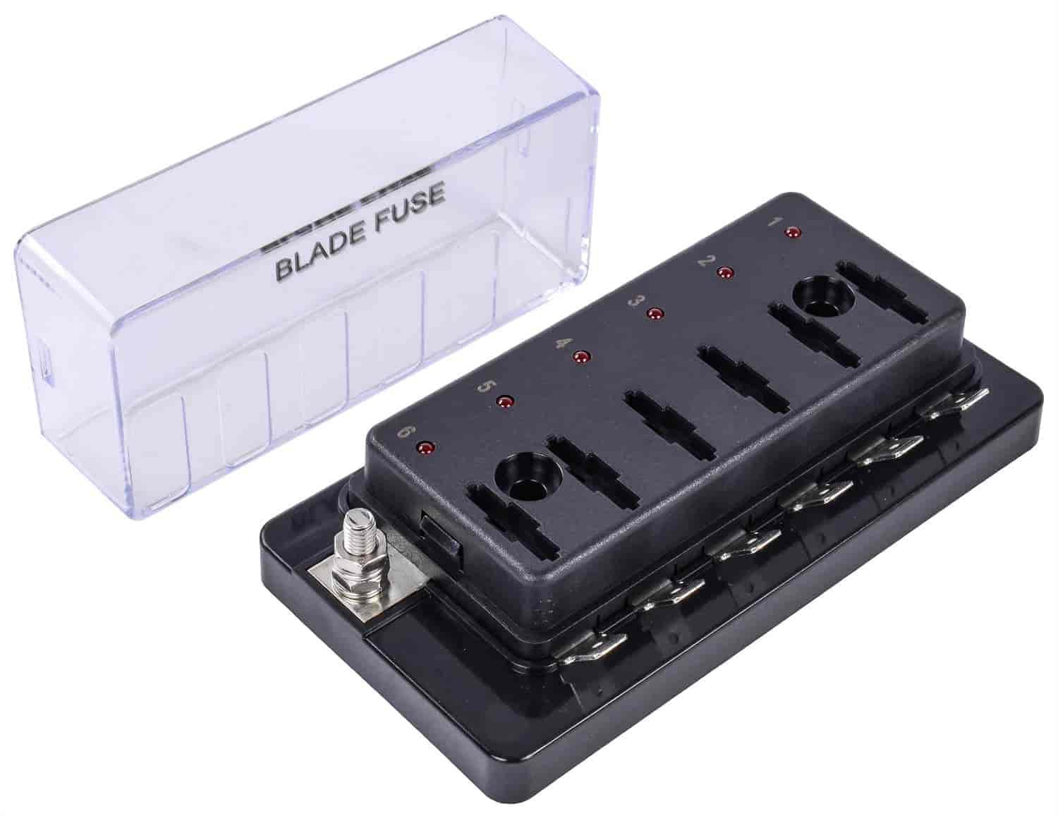 Buy JEGS 10452 Standard Fuse Block with LED Indicators [6-Pole] Online ...
