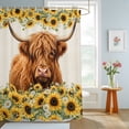 Bathroom Shower Curtain Farm Animal Highland Cow Waterproof Shower ...