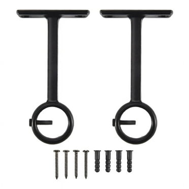 Nancy Heavy Duty Double Curtain Rod Bracket, Black, 2-Pack - Walmart.com