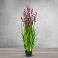 5 Feet High Artificial Reed with Decorative Dark Mauve Flowers ...