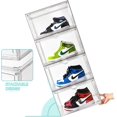 Clear Shoe Organizer,Stackable Shoe Display Case,Shoe Box Storage Bins ...