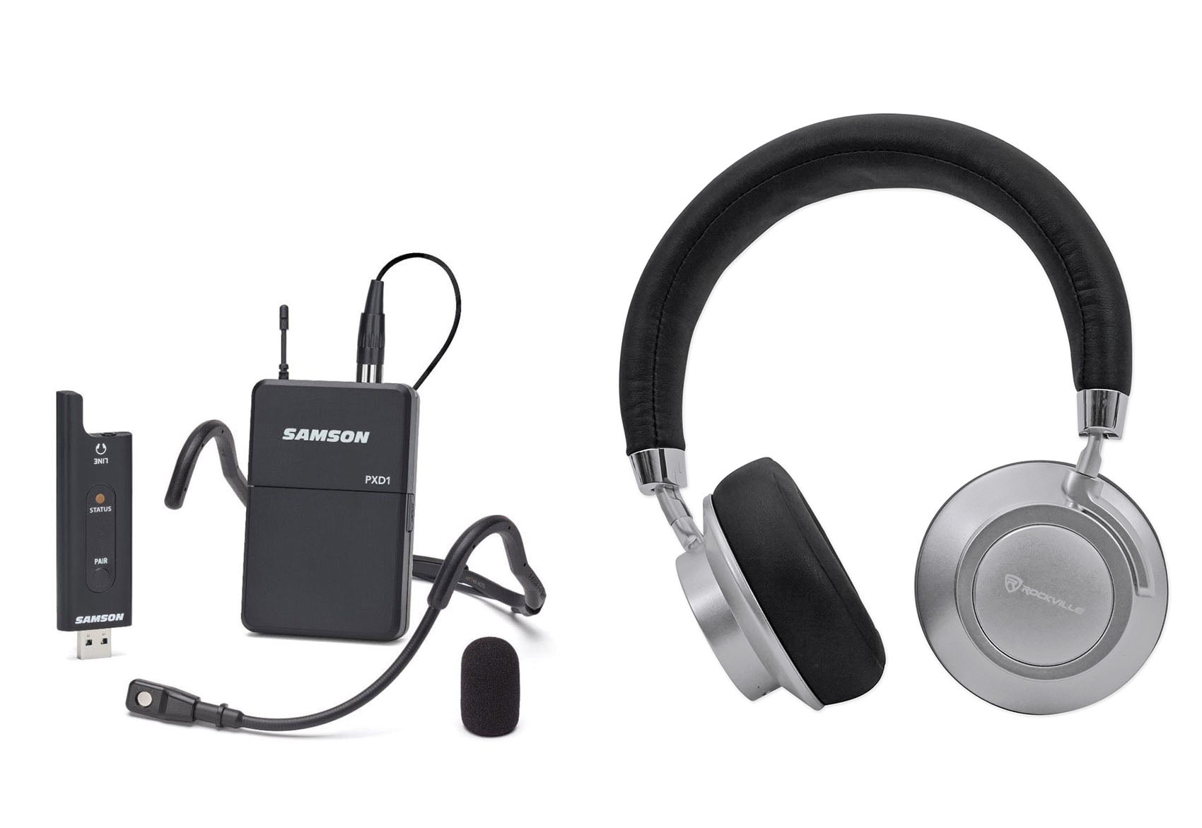 Samson Stage XPD2 USB Beltpack Wireless Fitness Headset+Bluetooth ...