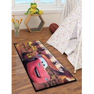 Disney Cars Lightning McQueen Printed Polyester Rug, 4'6"x6'6", Multi ...