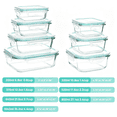 7 Pack Airtight Glass Food Storage Containers with Lids for Meal Prep ...