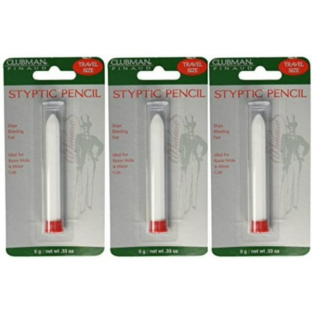 Clubman Pinaud Styptic Pencil Travel Size .33 oz (pack of 3) - Walmart.com