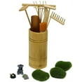 Mini Bamboo Zen Garden Rake Tool Tabletop Japanese Meditation Rock Sand ...