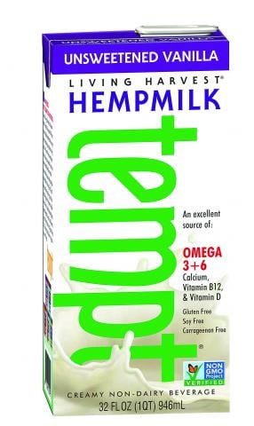 Living Harvest Tempt Hemp Milk, Unsweetened Vanilla, 32 Ounce ...