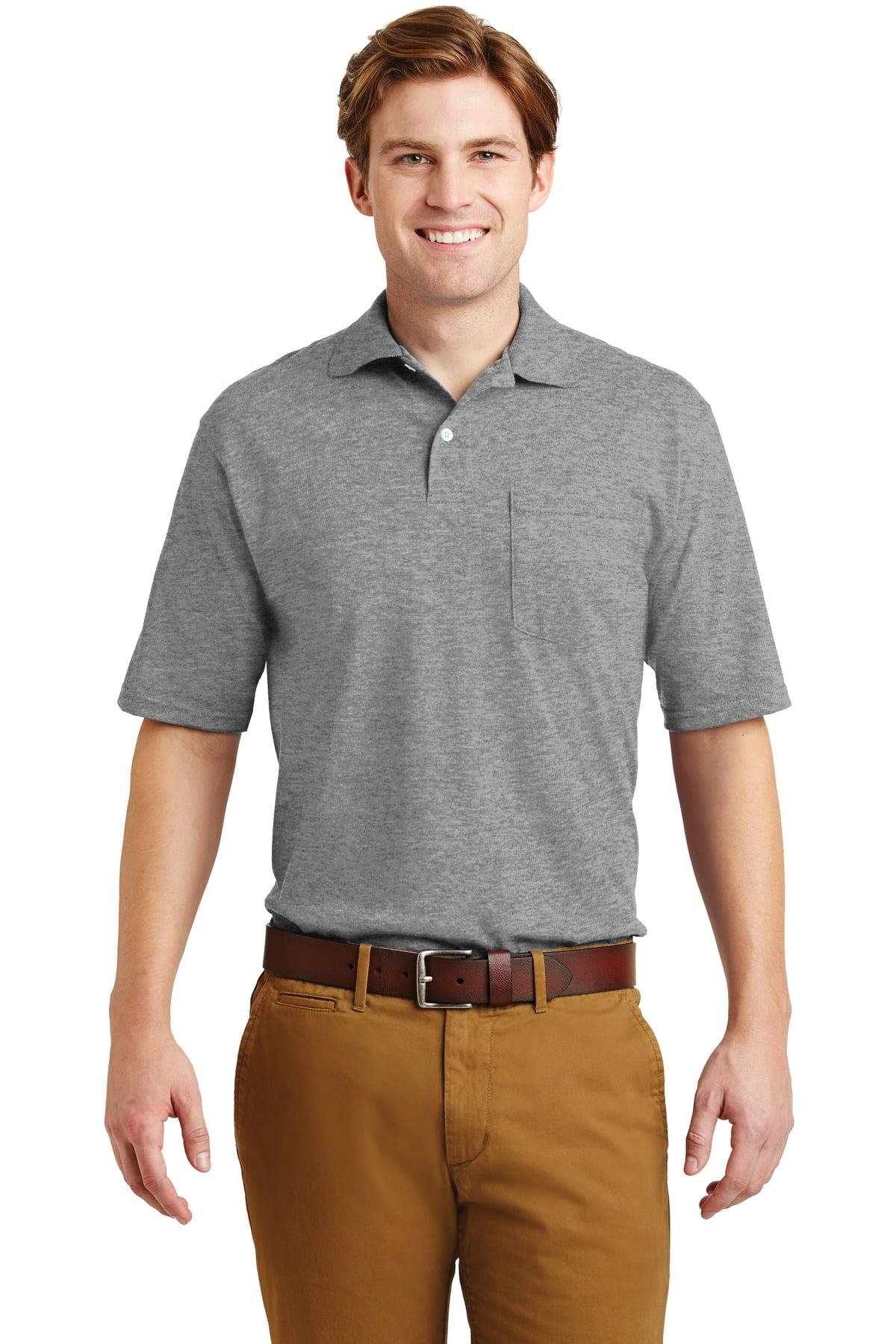 Jerzees Men's Five Point Left Chest Pocket Polo Shirt - Walmart.com