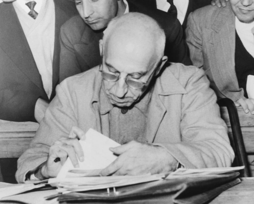 Ousted Iranian Premier Mohammed Mossadegh Reads During His Teheran ...