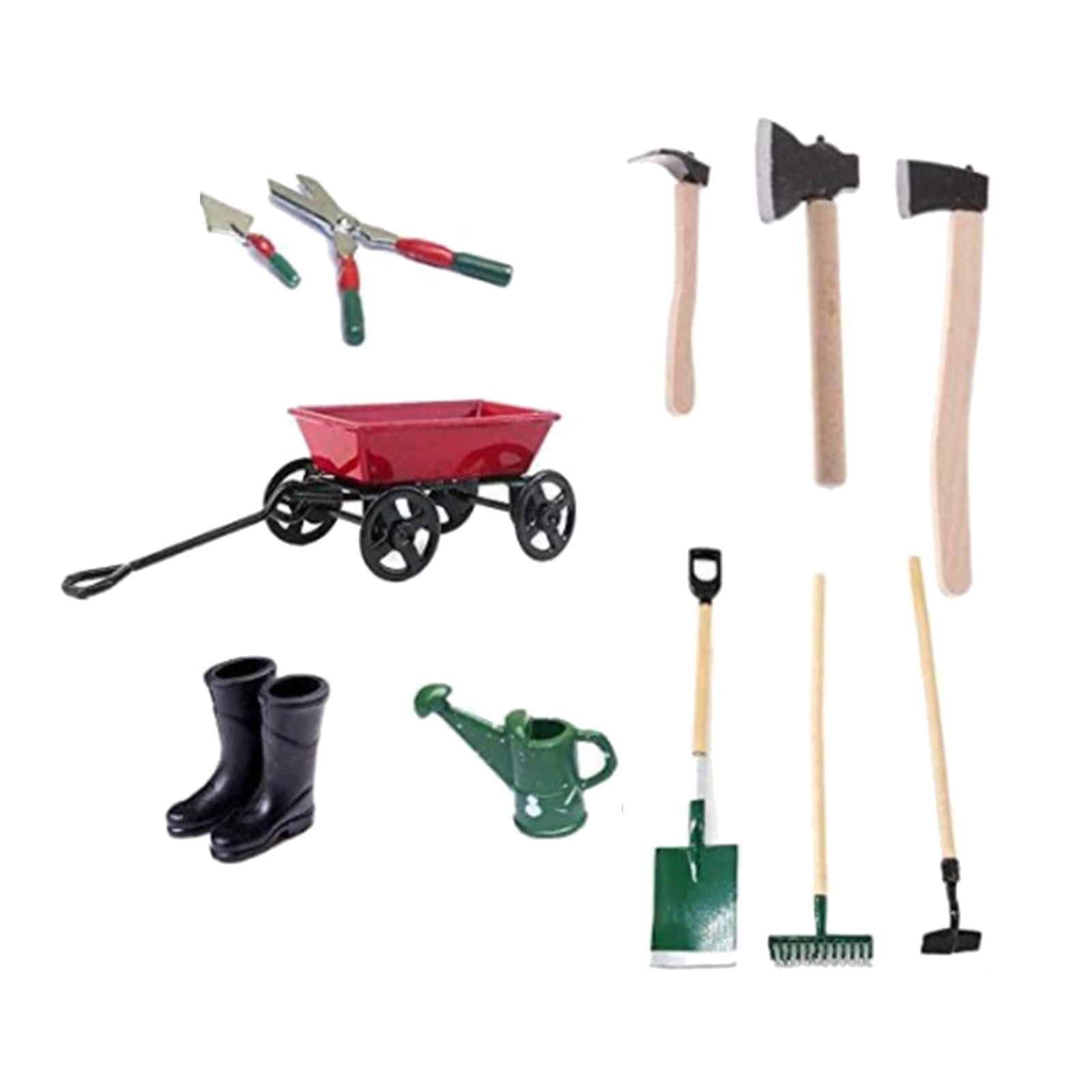 1/12 Miniature Gardening Tools Set Life Scene Props Dollhouse Garden ...