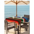 Abstract Mexican Stripes Square Outdoor Tablecloth with Umbrella Hole ...