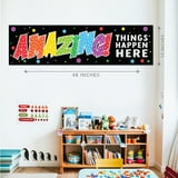 Koyal Wholesale Classic Rainbow Classroom Banner Sign for Teachers, The ...