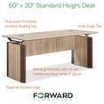 Forward Furniture Allure 60" x 30" Computer Desk - Commercial Grade - 2 ...