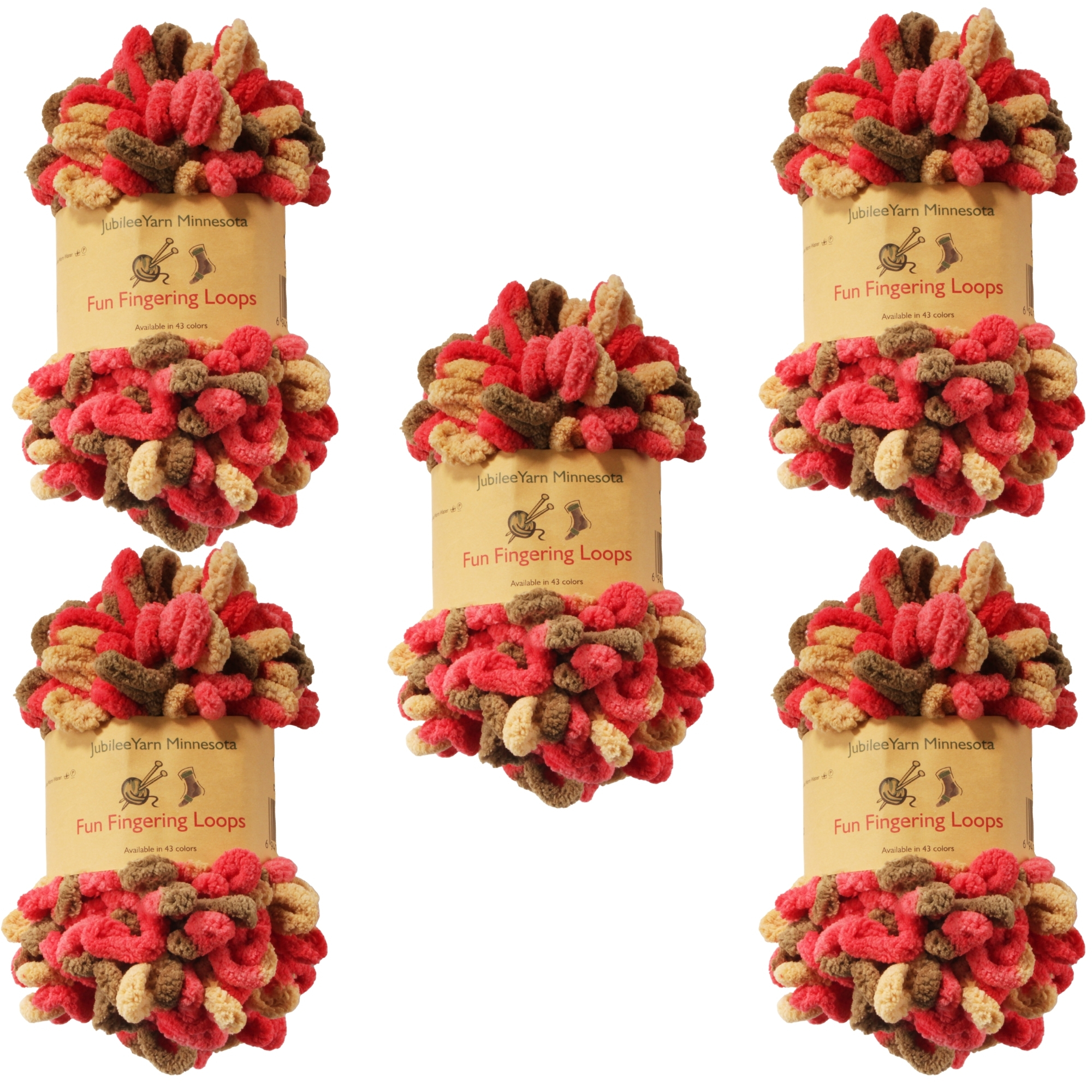 JubileeYarn Fun Finger Loops Yarn - Polyester Jumbo Loop Yarn - 100g ...