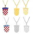 Croatian Flag Necklace Stylish Neckchain Jewelry with Croatia Badge ...