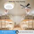 BLITZWILL 20 in Round Ceiling Fans with Lights, Stepless Dimmable Color ...