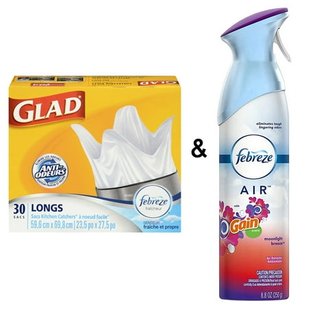 Glad Kitchen Catchers White Garbage Bags with Freshness, Easy-Tie Flaps ...