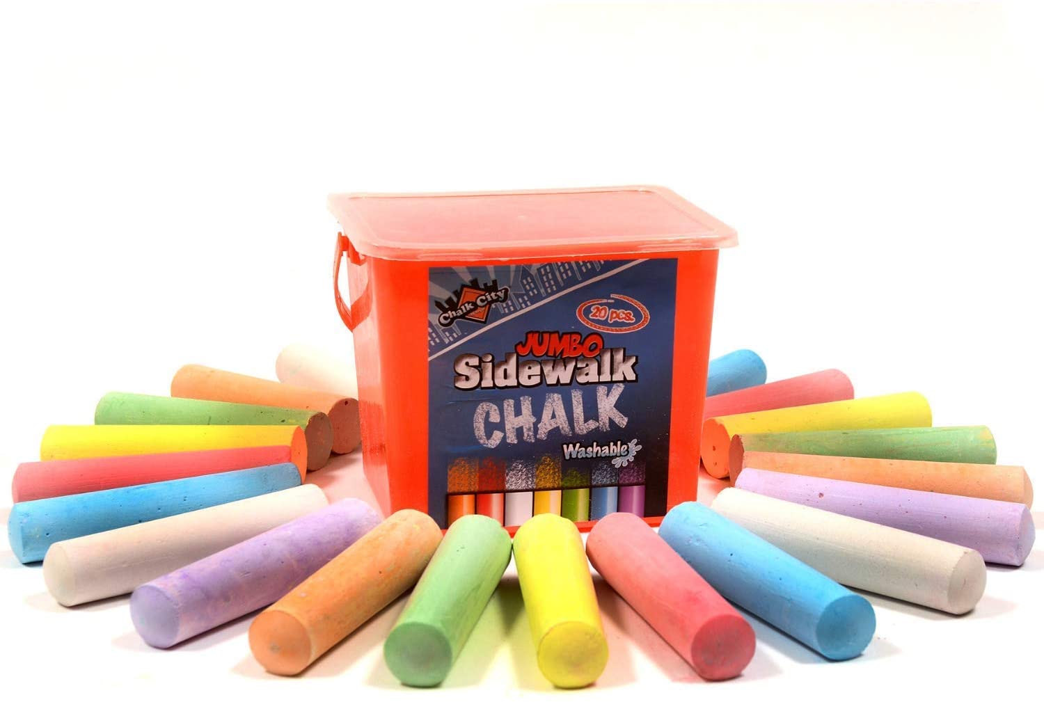 Jumbo Sidewalk Chalk Washable Non Toxic In 7 Vivid Colors Great For jumbo-sidewalk-chalk-washable-non-toxic-in-7-vivid-colors-great-for