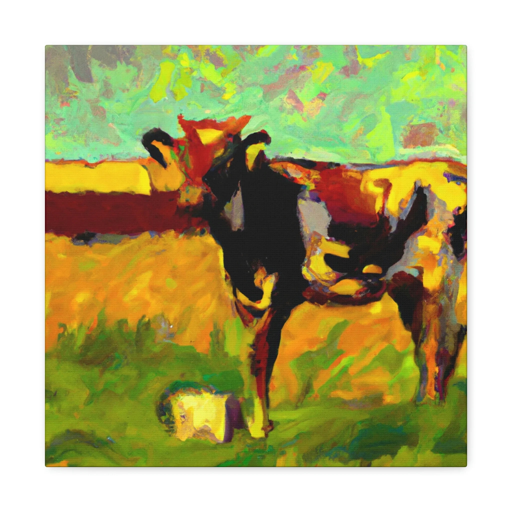 Jersey Cow Expressionism - Canvas - Walmart.com