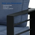 Superjoe 5-Seat Outdoor Patio Set, Aluminum Couch, Coffee Table, Black ... Superjoe 5-Seat Outdoor Patio Set, Aluminum Couch, Coffee Table, Black ...