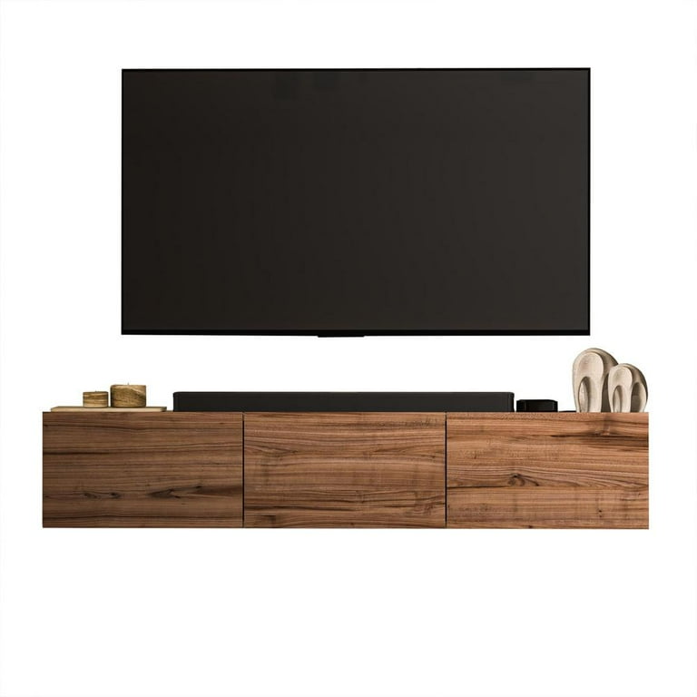Atelier Mobili Floating Entertainment Center Wall Mounted Suitable for 75 85 Inch TVs Walmart